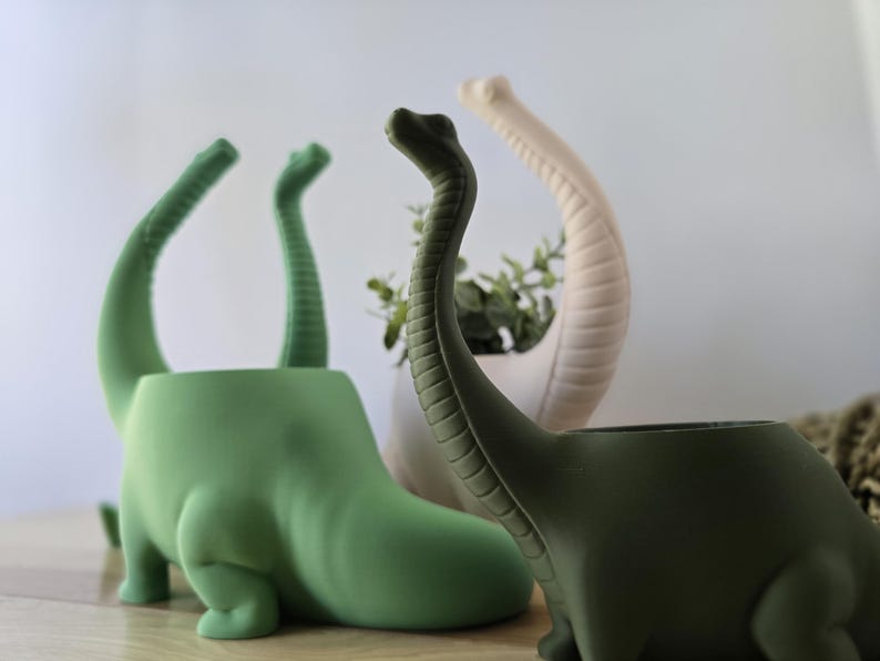 Dino Planter - Cute Dinosaur Pot, Adorable Indoor Decor Gift for Home ...