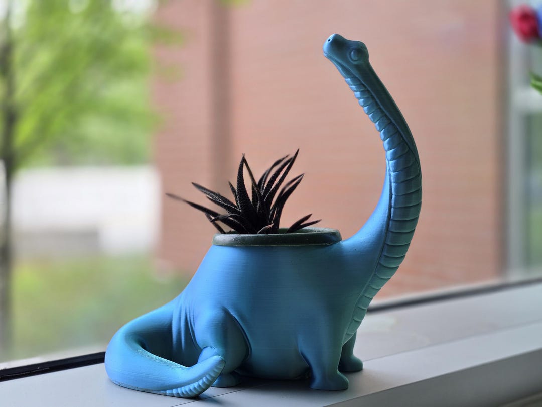 Dino Planter - Cute Dinosaur Pot, Adorable Indoor Decor Gift for Home ...
