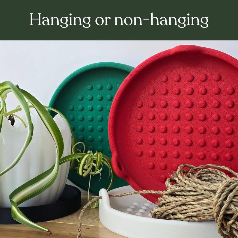 Plant Tray Hanging - Indoor Hanging Plant Saucer for Windowsill Drip ...