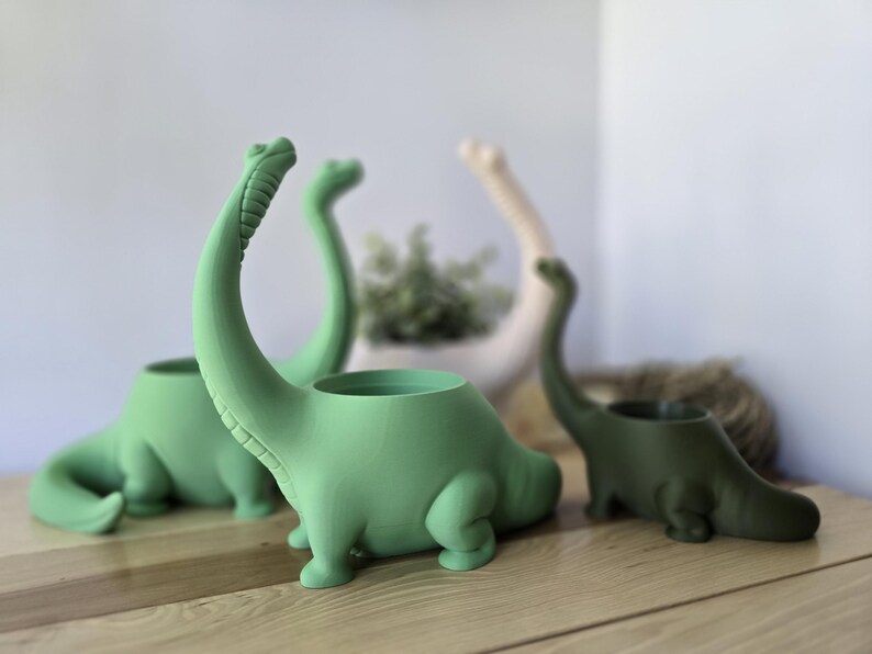 Dino Planter - Cute Dinosaur Pot, Adorable Indoor Decor Gift for Home ...