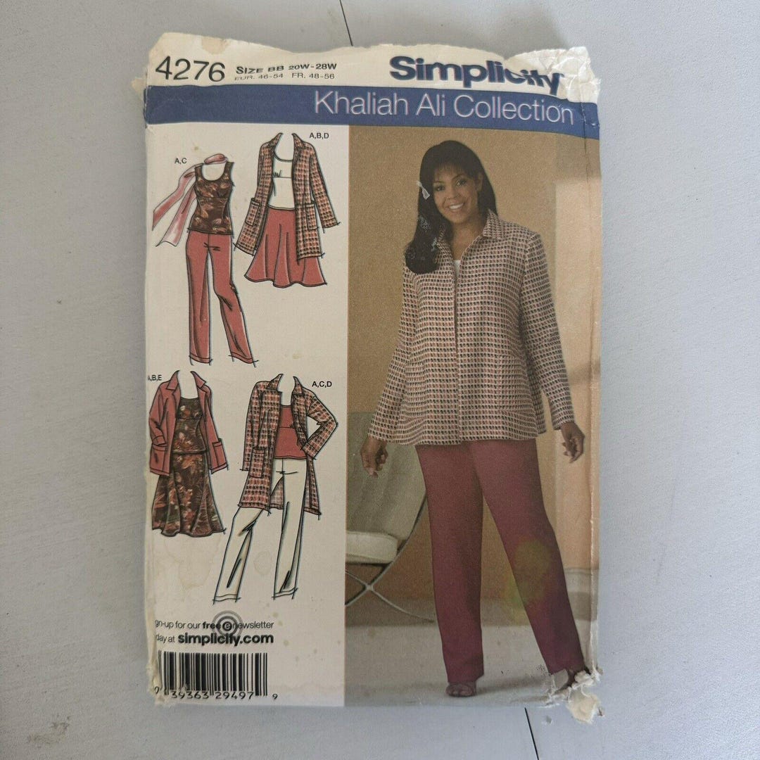 Simplicity Pattern 4375 Khaliah Ali Collection Size BB 20w-28w - Etsy