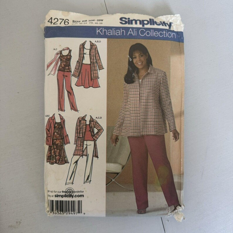 Simplicity Pattern 4375 Khaliah Ali Collection Size BB 20w-28w - Etsy