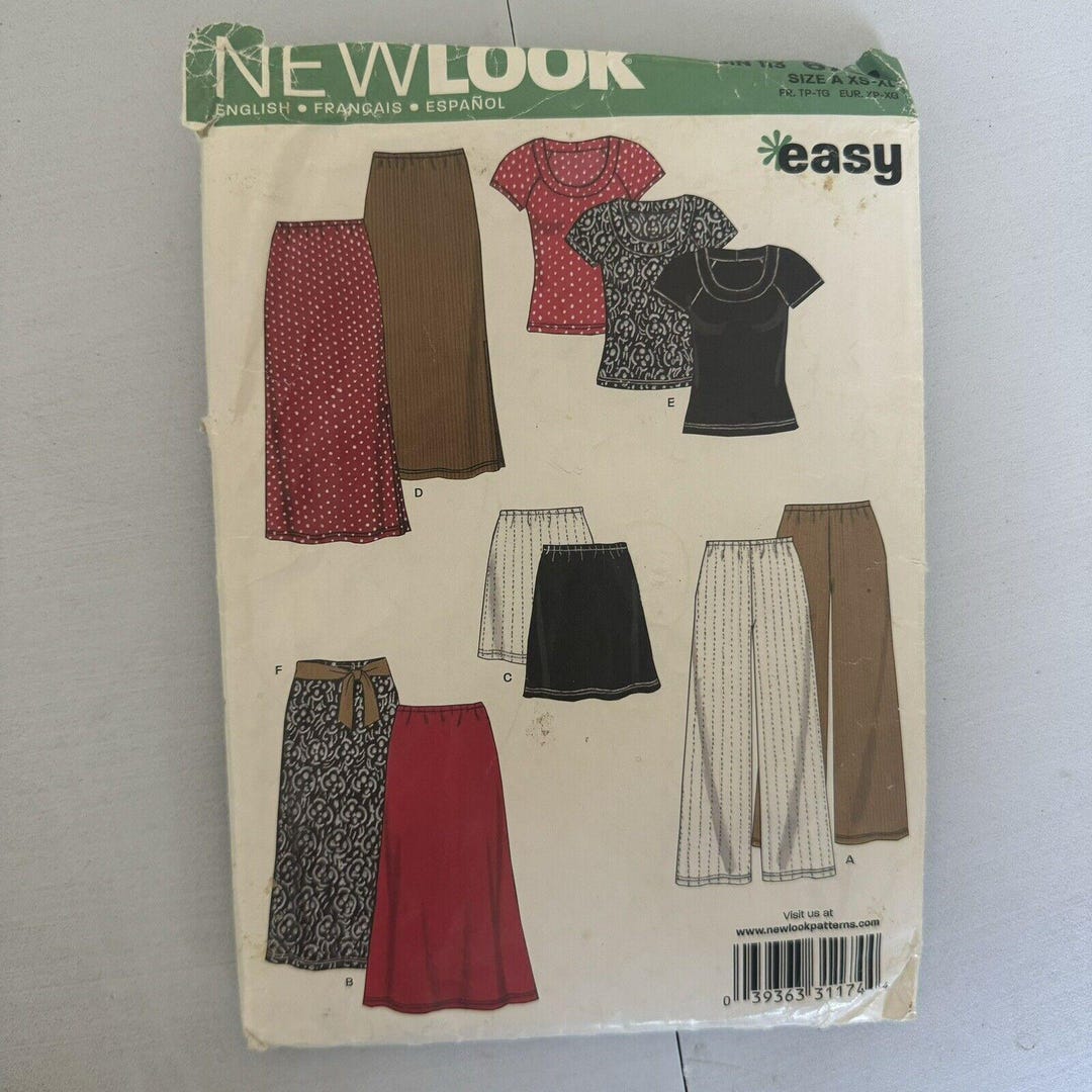 New Look Sewing Pattern 6762 Women XS-S-M-L-XL - Etsy