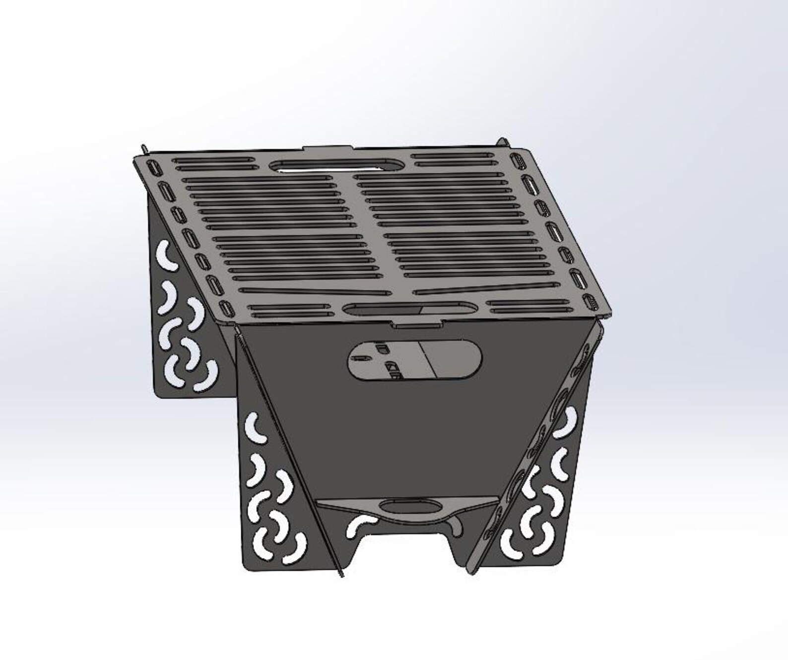 Grill Design-dxf File for Laser Cutting. Portable Foldable Grill Dxf ...