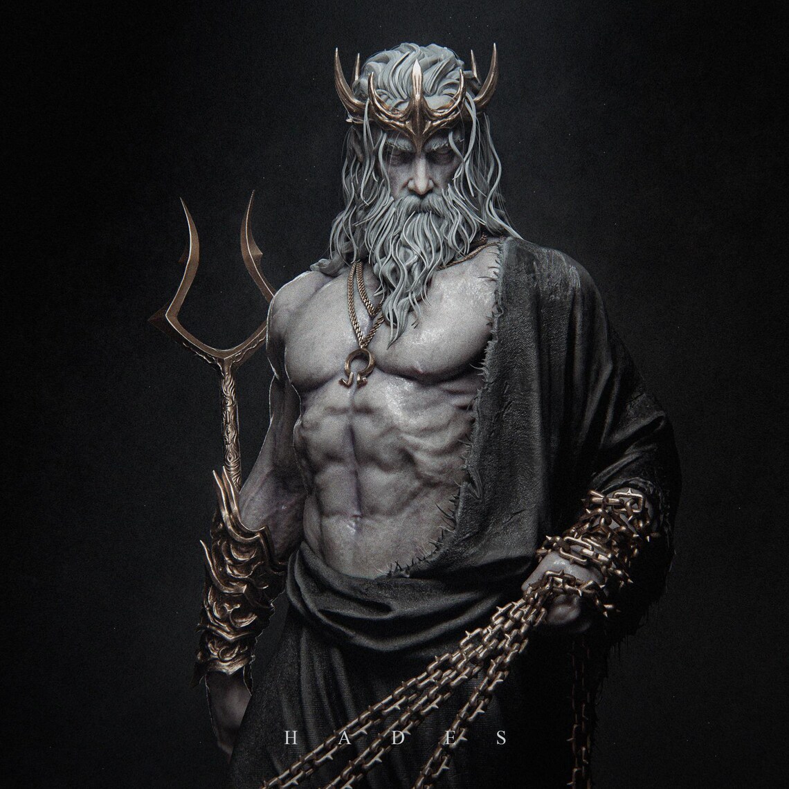 Hades Fanart | 3D Printed Resin Statue | Painted or Garage/diy Model ...