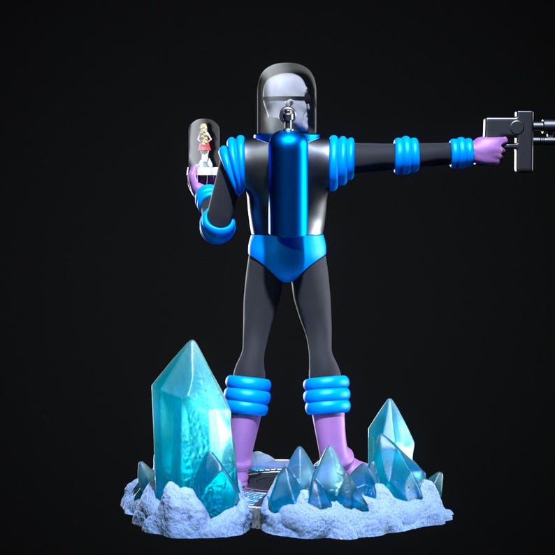 Mr Freeze Fanart | 3D Printed Resin Statue | Painted or Garage/diy ...