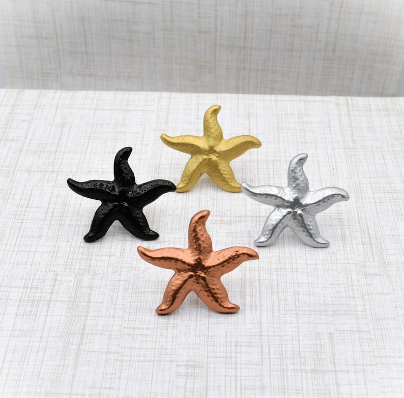 Starfish Knob, Starfish Drawer Pull, Star Fish Furniture Knob, Coastal Bathroom Handle, Beach ...