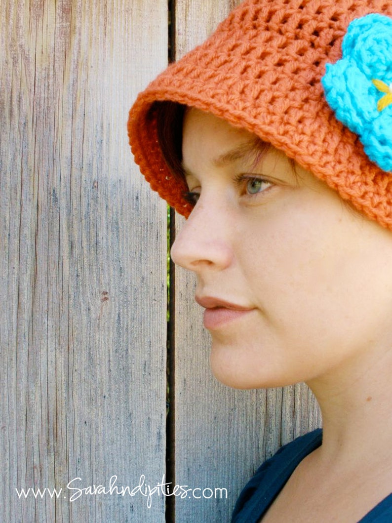 Women's Crochet Flapper Hat Crochet Cloche Hat Vintage 1920's Style ...