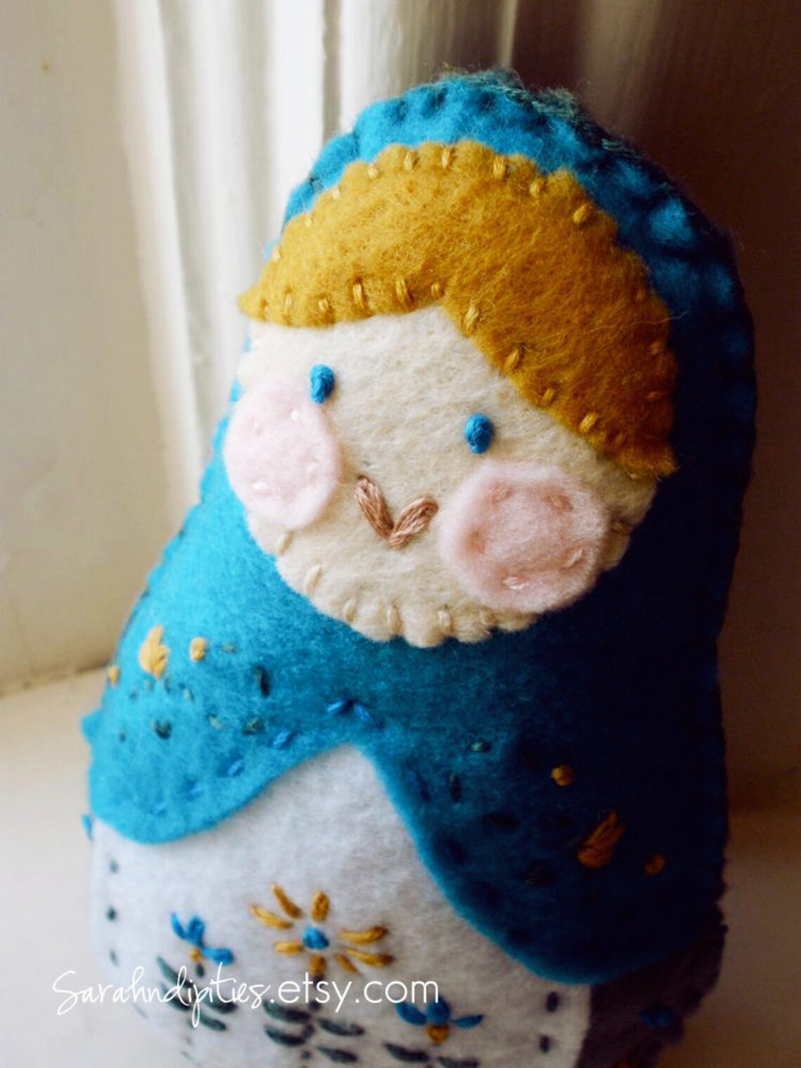 Embroidered Felt Matryoshka Doll Plushie - INSTANT DOWNLOAD - Sewing ...