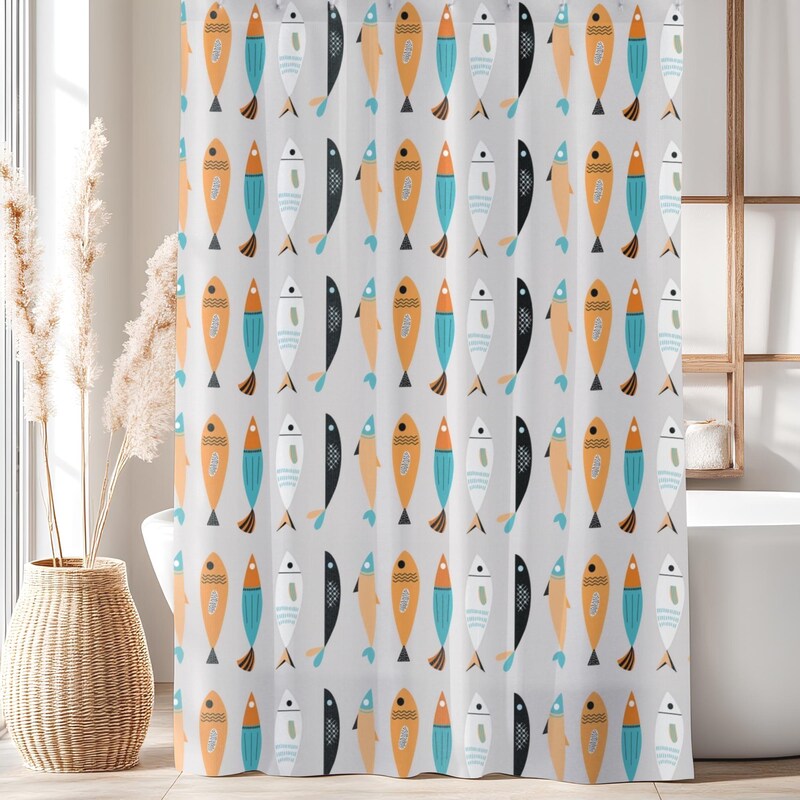 Fish Shower Curtain - Etsy