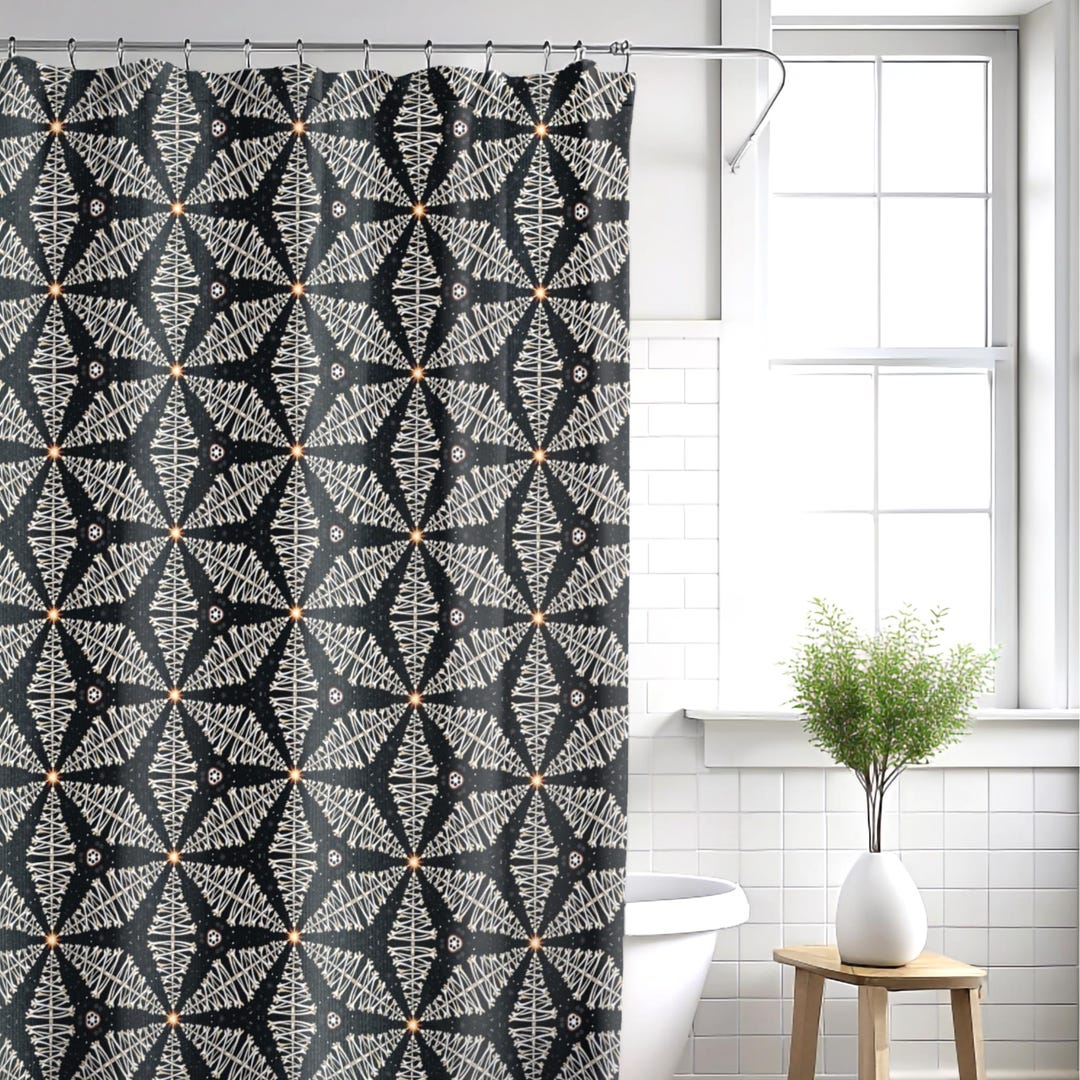 Shower Curtain With Skeleton Bones Christmas Trees Shower Curtain ...