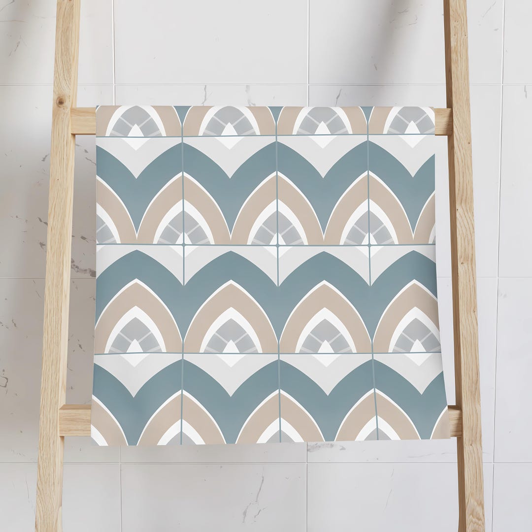 Modern Coastal Pattern Hand Towel, Boho Coastal Hand Towel ...