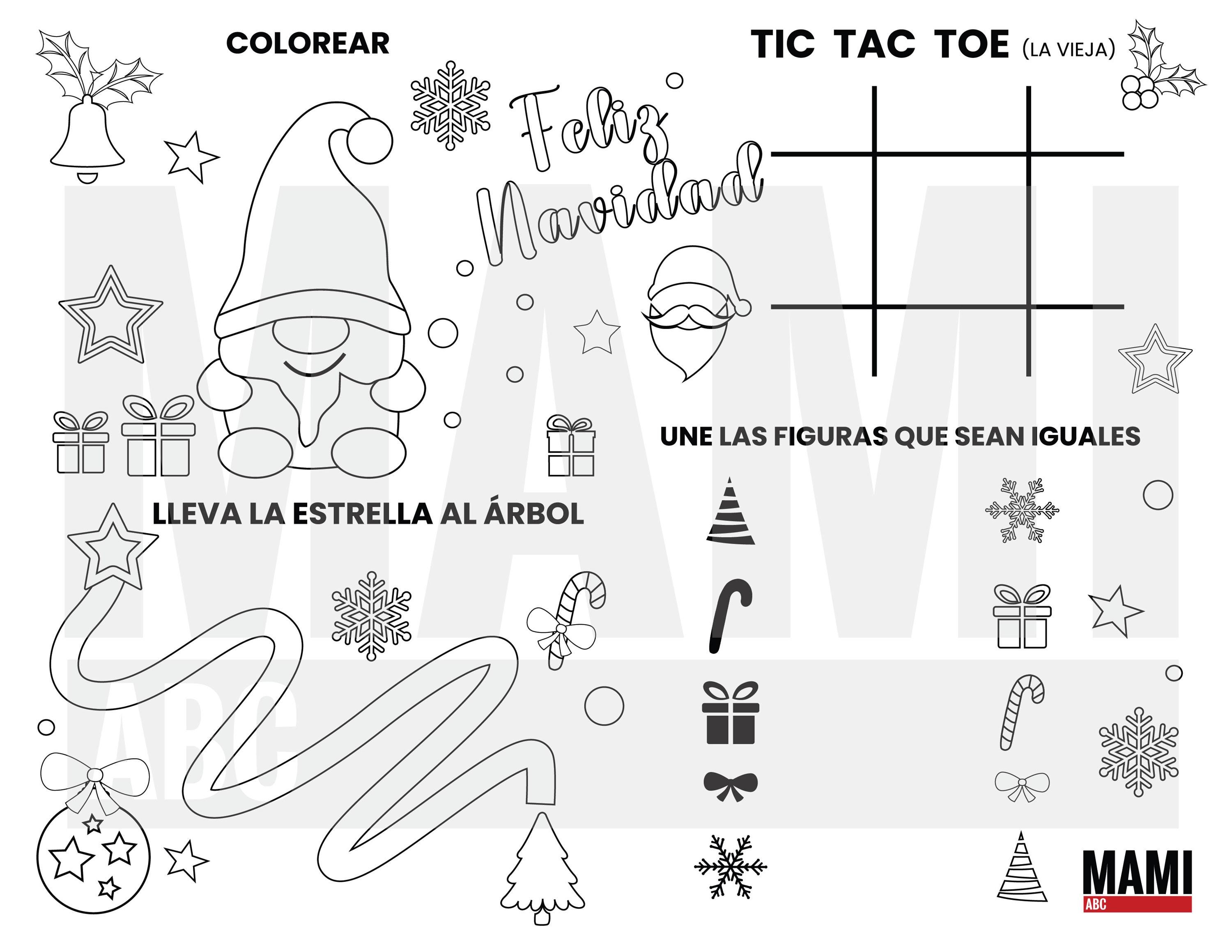 Christmas Activity Sheets for Kids in Spanish - Hojas De Actividades De ...