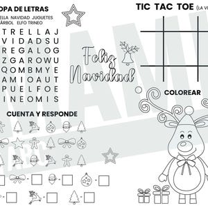Christmas Activity Sheets for Kids in Spanish - Hojas De Actividades De ...