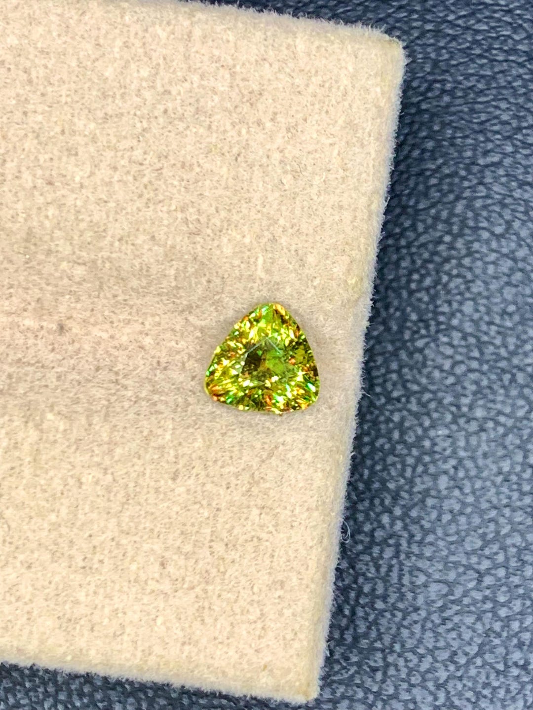 Chrome Sphene Gemstone: Trillion Cut Green Titanite, 0.65 CT - Etsy