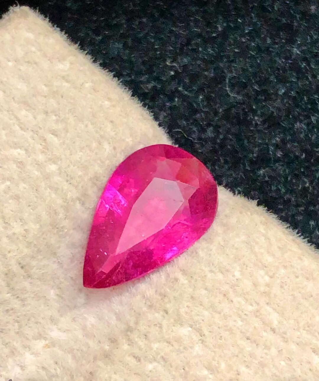 Natural Rubellite Tourmaline Pear Cut, Vivid Pink Red Gemstone, Faceted ...
