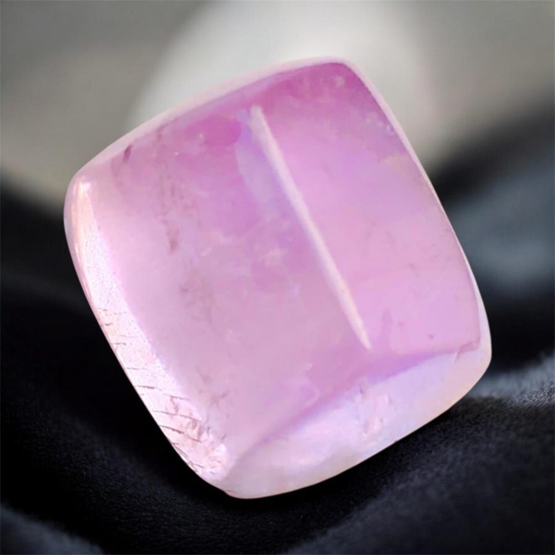 Natural Pink Kunzite Cabochon Gemstone| Hand Cut Kunzite | Transparent ...