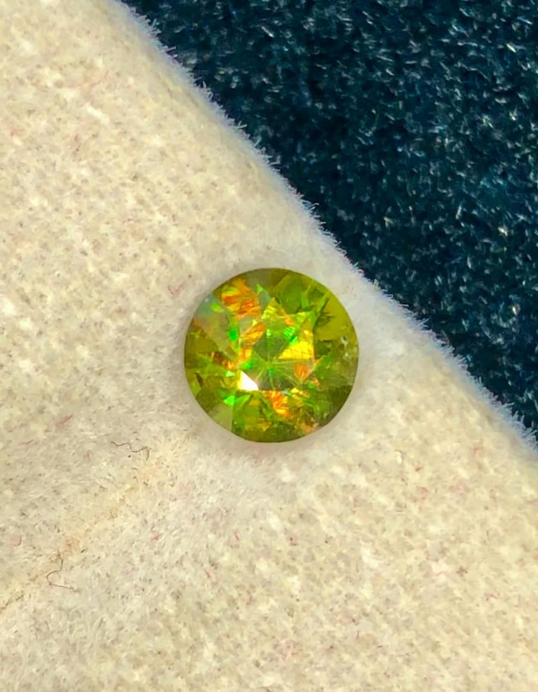 Rare Chrome Sphene Gemstone| Natural Green Titanite Round Cut ...