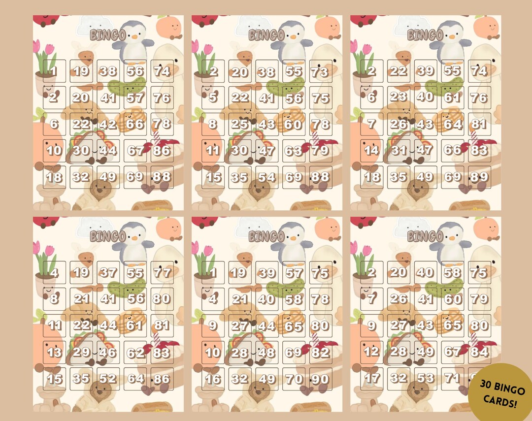 Printable Number Bingo for Kids | Birthday Party Game | Classroom ...