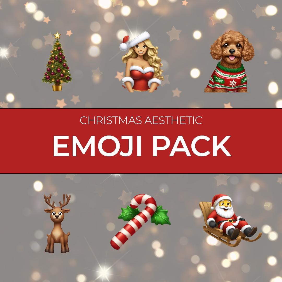 Emoji Christmas Aesthetic Ios18 / 40 Emoji iPhone Pack - Christmas ...
