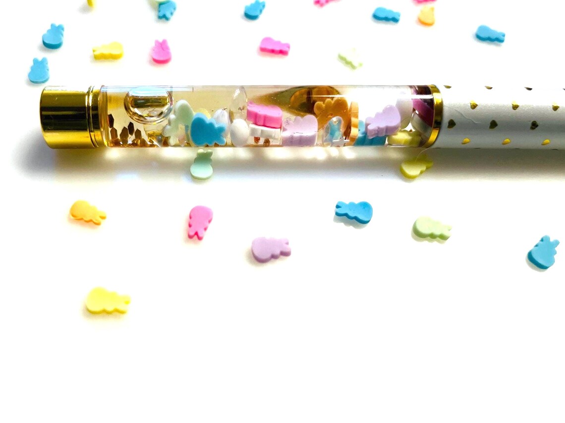 Pastel PEEPS Float Pen, Diamond Crystals, Gold Glitter! so Pretty and ...