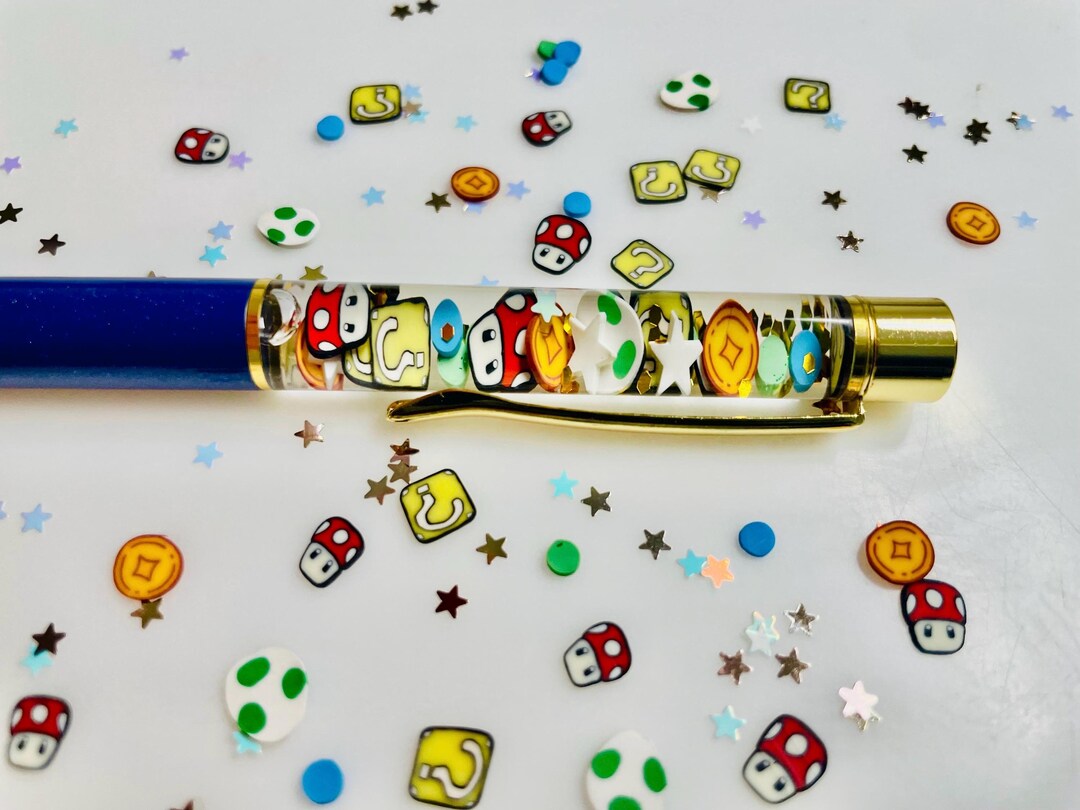 Blue Mario Bros Float Pen, Kawaii, Graduation Gift, Father’s Day Gift ...