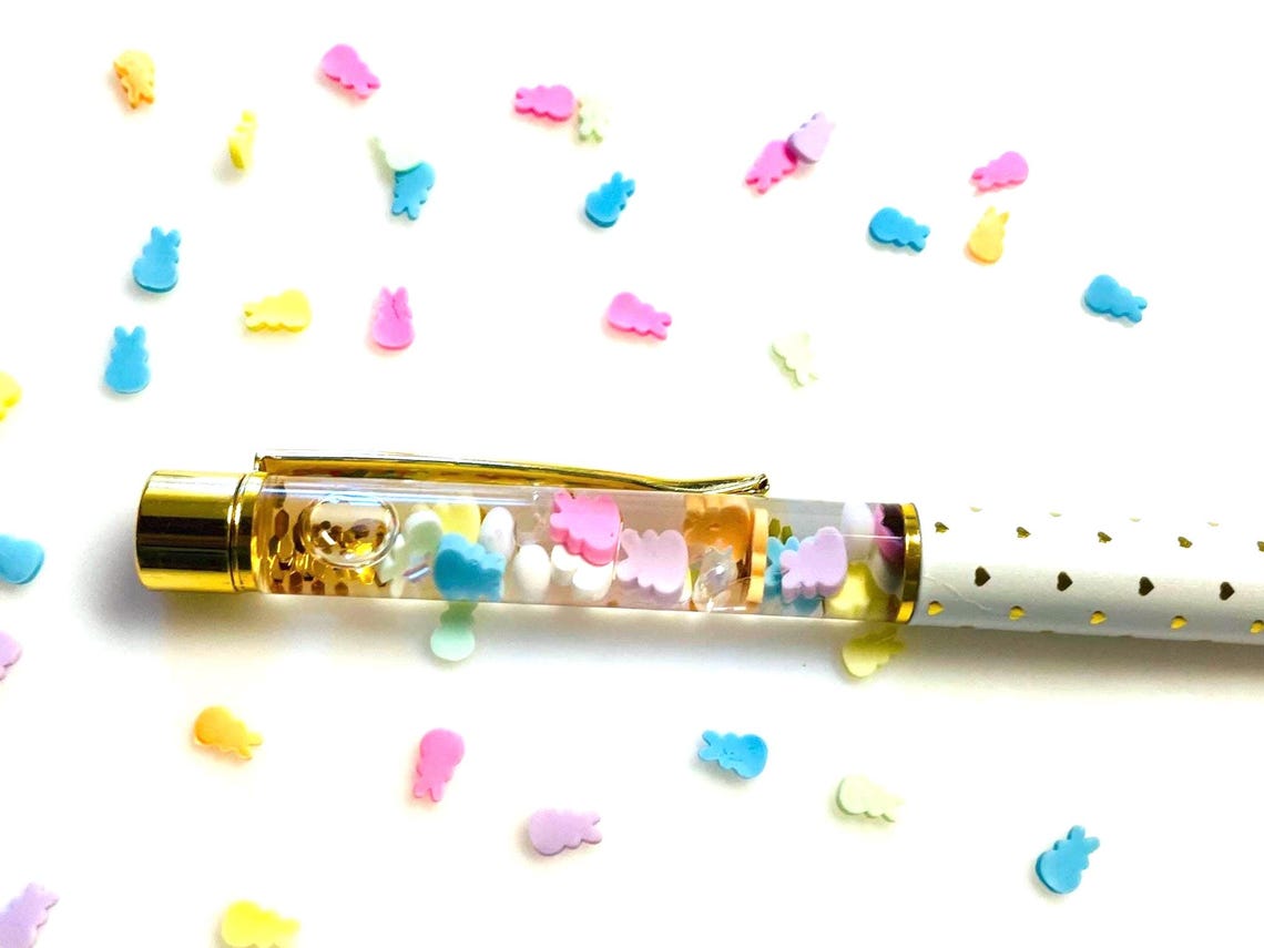 Pastel PEEPS Float Pen, Diamond Crystals, Gold Glitter! so Pretty and ...