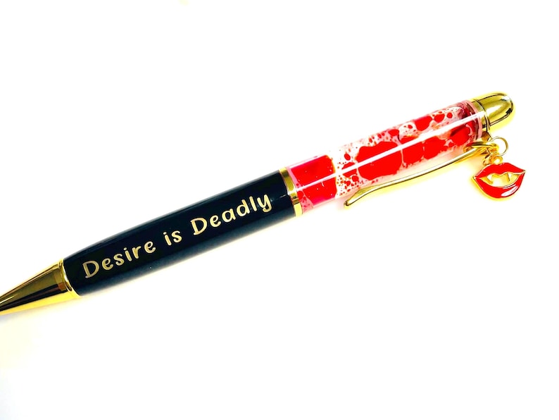VAMPIRE FLOAT PEN, Blood Droplets, Vampire Fang Charm, Blood of Your ...