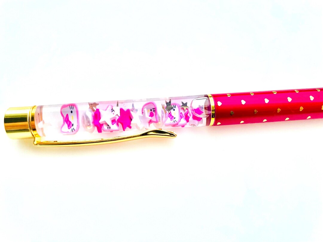 Hello Kitty and Pearls Float Pen, Kawaii,cat, Students,nurses,mom ...