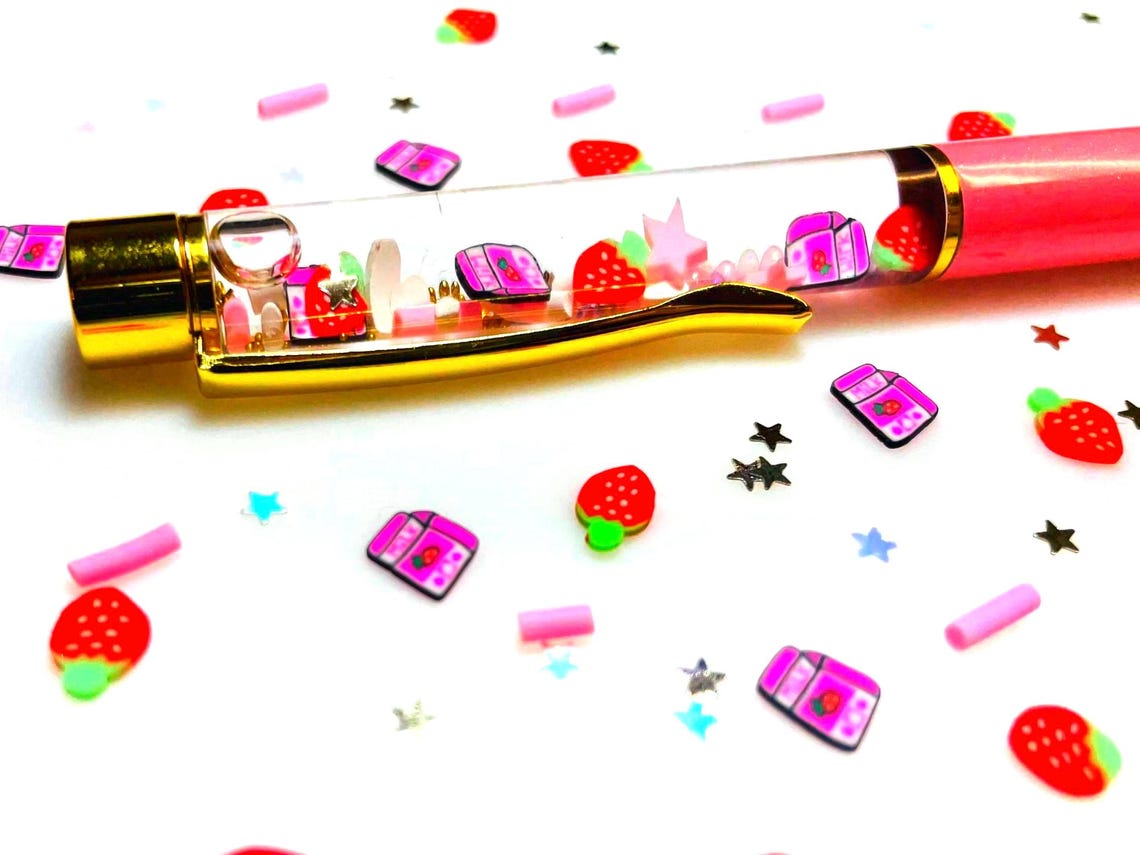 Strawberry Milk Float Pen, Yummy, so Cute, Bubbles, Such a Fun Pen for ...