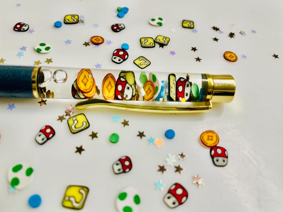 Grey Mario Bros Float Pen, Kawaii - Etsy