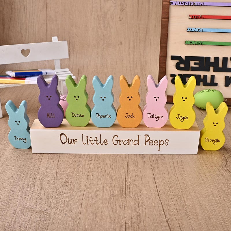 Wooden Easter Peeps Bunny - Etsy