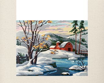 Paint by Number Card - Etsy