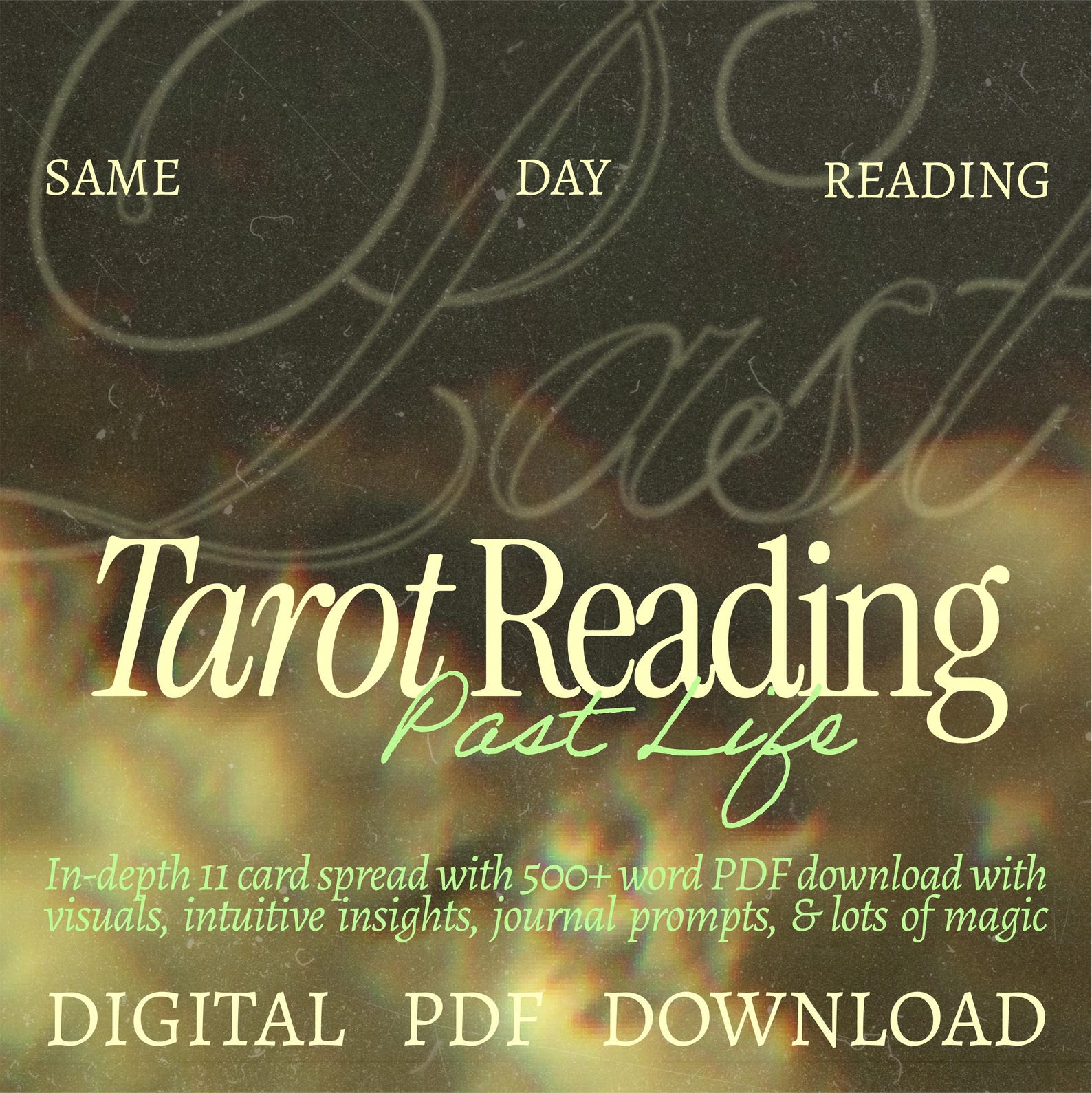 Past Life Tarot Card Reading Same Day PDF Digital Download Written ...