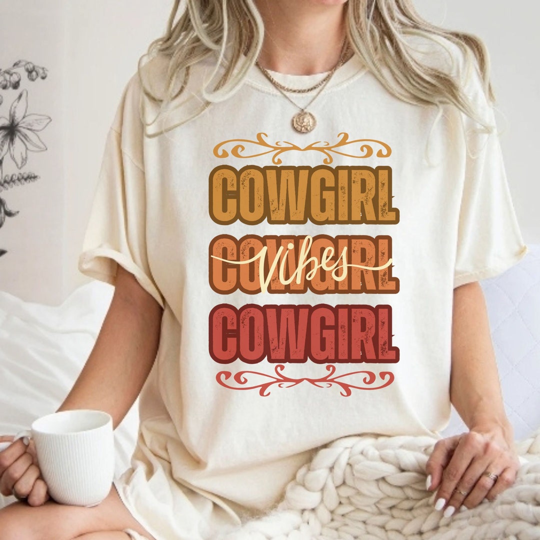 Cowgirl Western Fall Autumn Comfort Colors Tee Shirt Cowgirl - Etsy