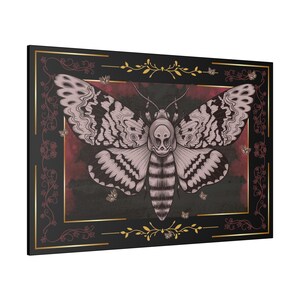 Gothic Wall Art Cottagecore Art Gothic Decor Moth Painting Gothic ...