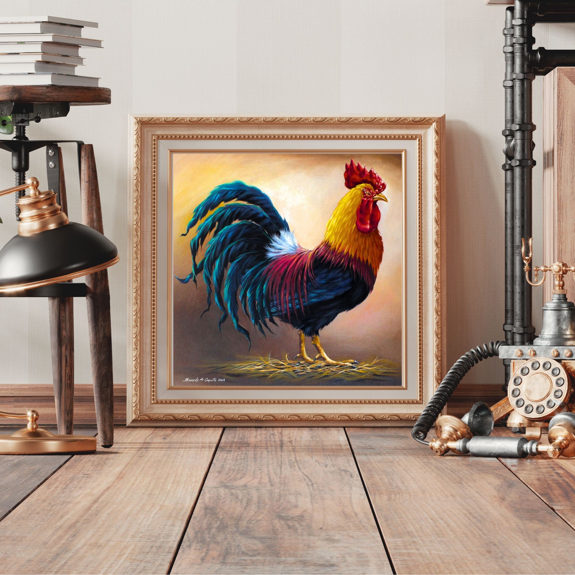 Rooster Wall Art Rooster Art Print Rooster Canvas Rooster Painting ...
