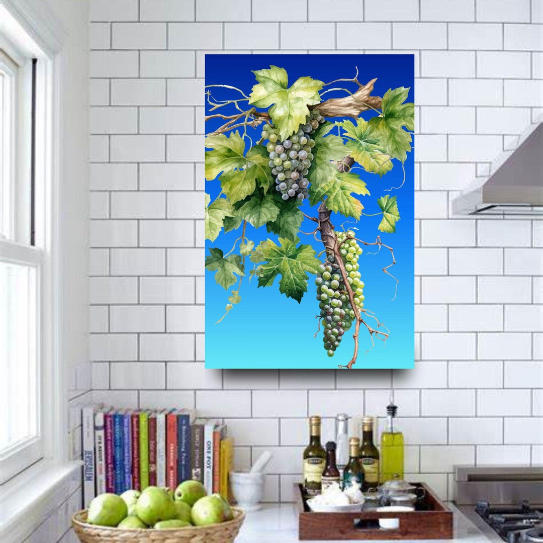 Grapevine Wall Art Vineyard Wall Art Grape Wall Art Tuscan Wall Art ...
