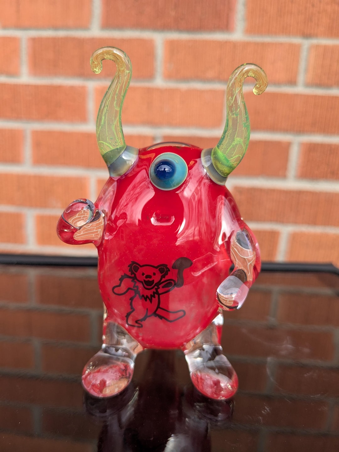 Red Dancing Bear Horned Kooky Monster - Etsy
