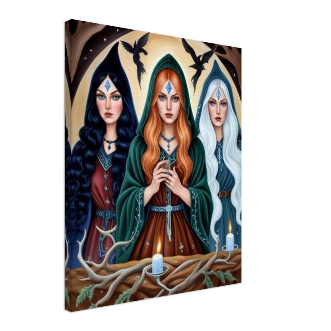 Nordic Witches Print Norns Mythology Art Witch Herbs Art Sacred Divine ...