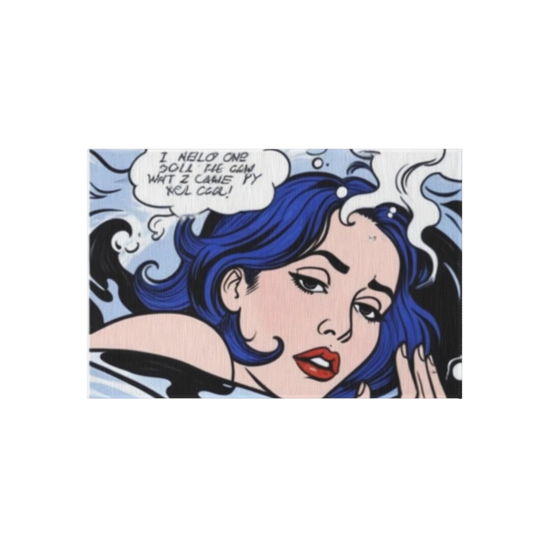Roy Lichtenstein Rug, Pop Art Carpet, Comic Book Art, 1980s Poster Girl ...