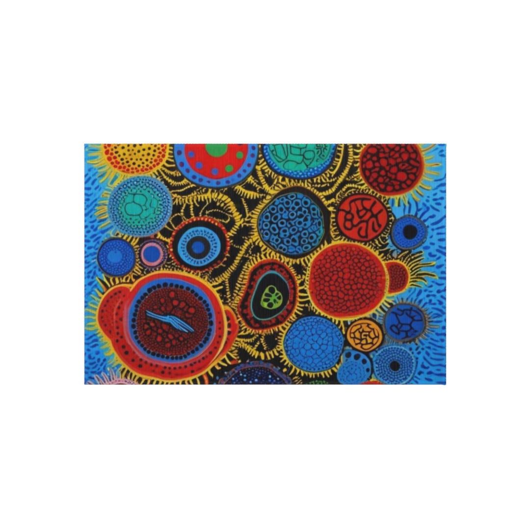 Japanese Rug, Yayoi Kusama Rug, Circle Pattern Rug, Polka Dot Rug ...
