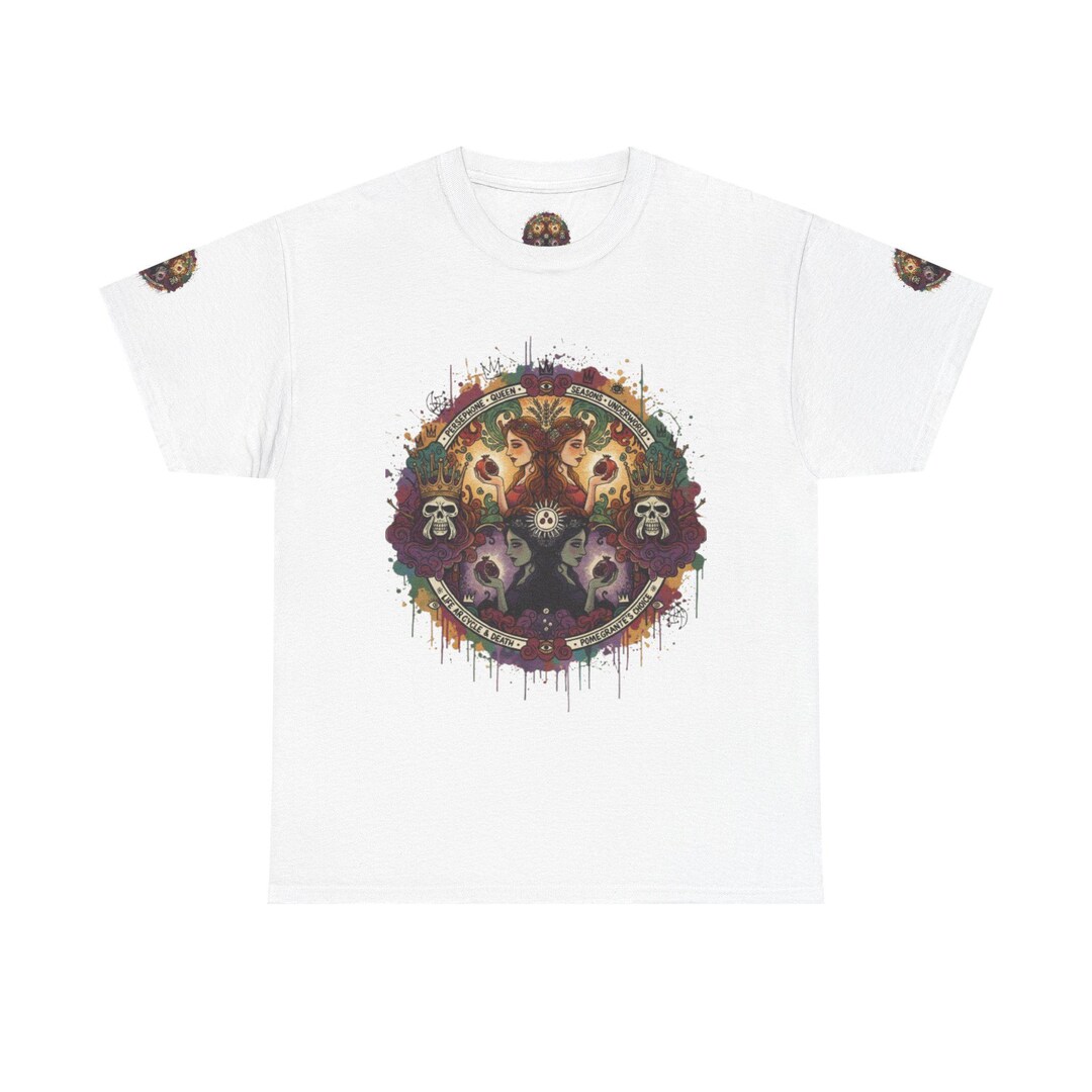 Pomegranate Queen of Underworld T-shirt: Life and Death Cycle Greek ...