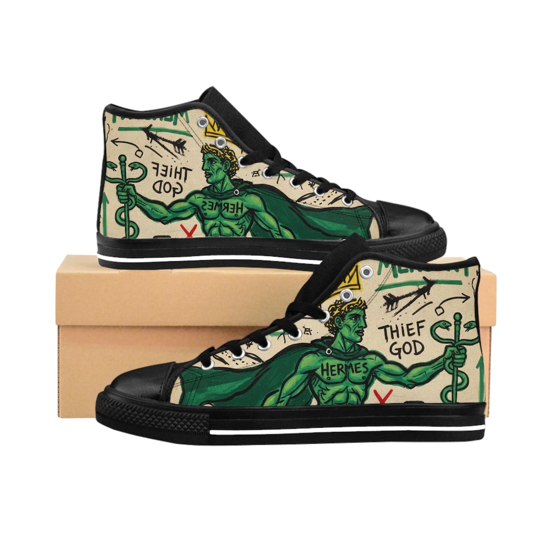 Greek Myth Hermes God Sneakers |streetwear Shoes | Unique Pop Art Deity ...