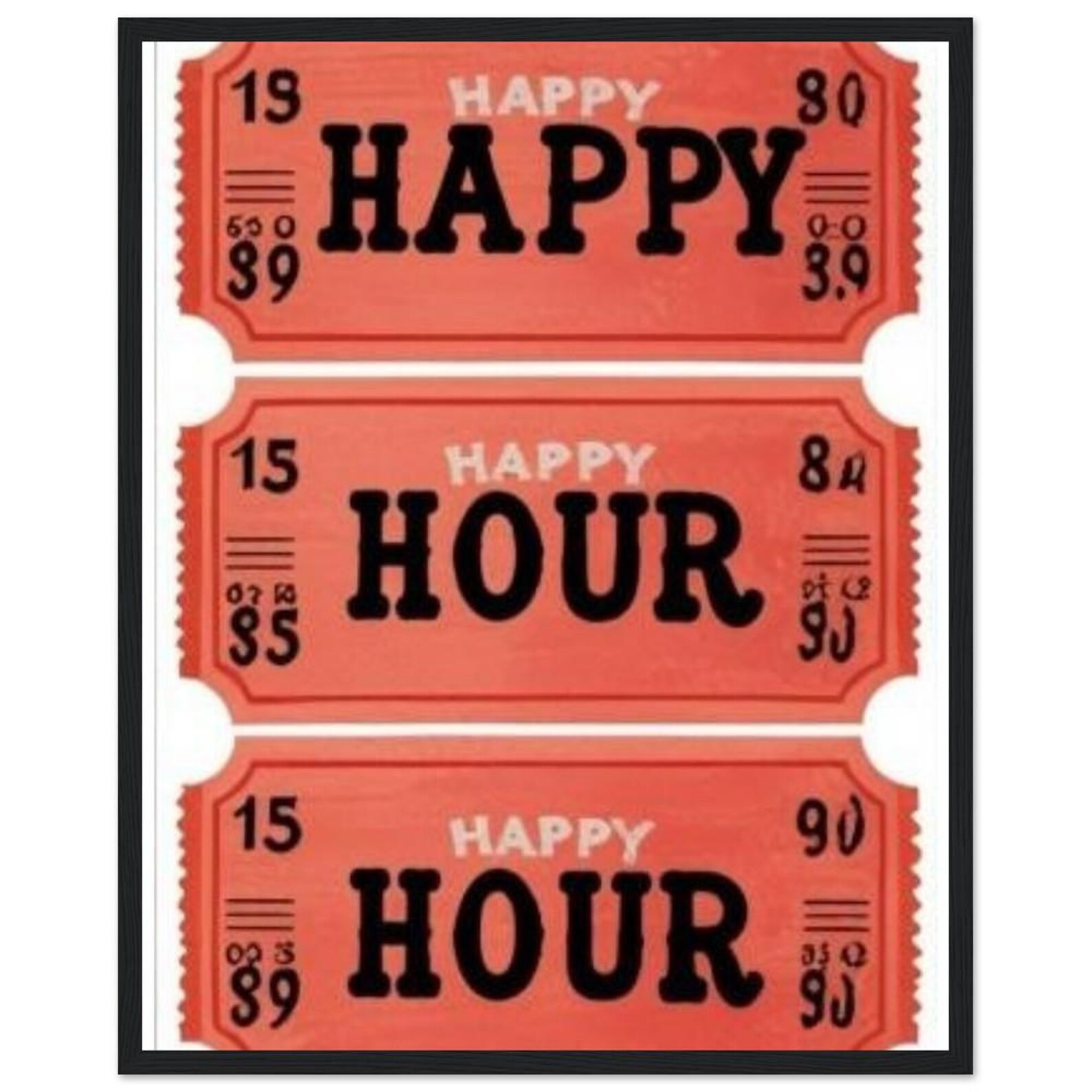 Happy Hour Poster Restaurant Drink Specials Sign & Bar Decor Cocktail ...