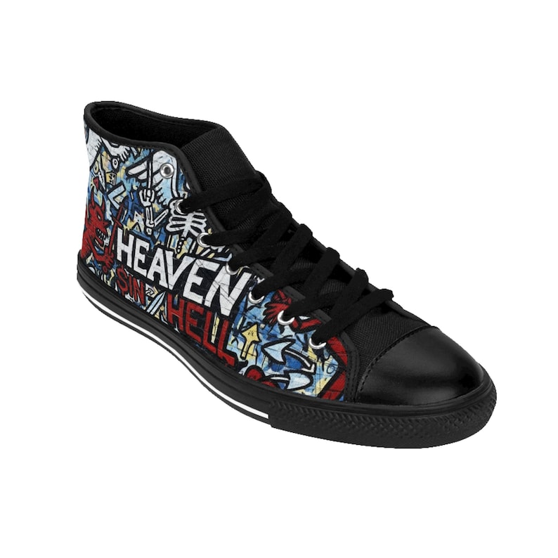 Myth Graffiti Angel Demon Sneakers, Cartoon Sneakers Men's Streetwear ...