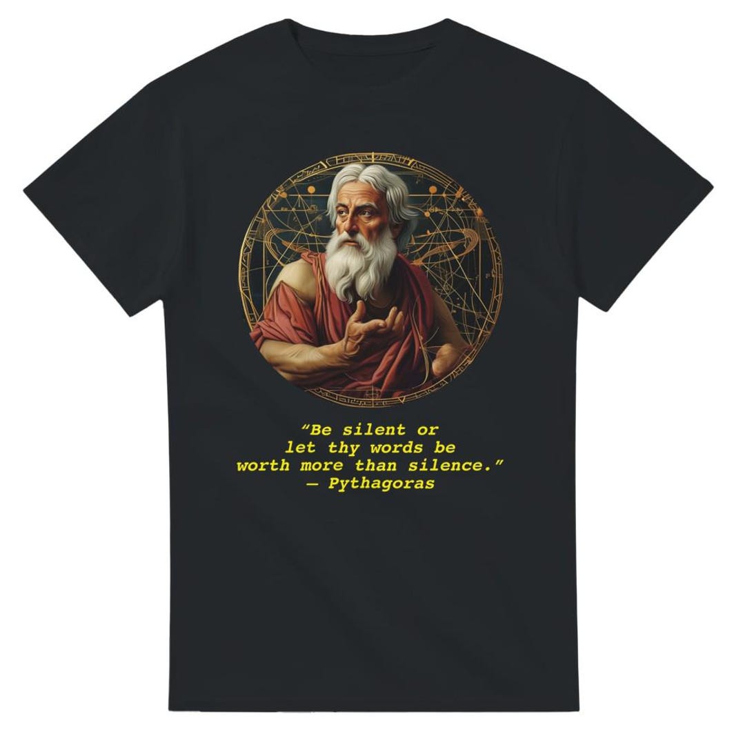 Pythagoras Portrait T-shirt | Pythagoras Quote Tee | Ancient Greek ...