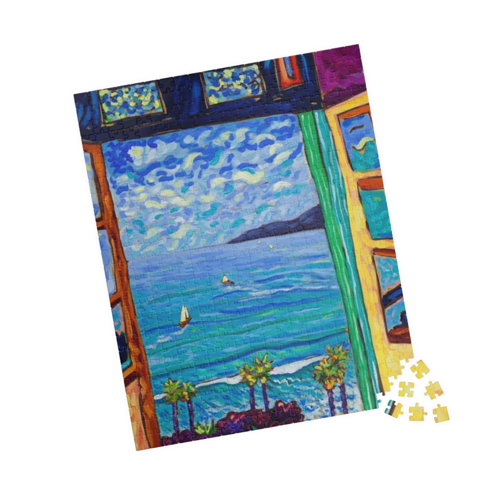 Matisse Window Art Jigsaw Puzzle: Beach View Relaxation - Etsy