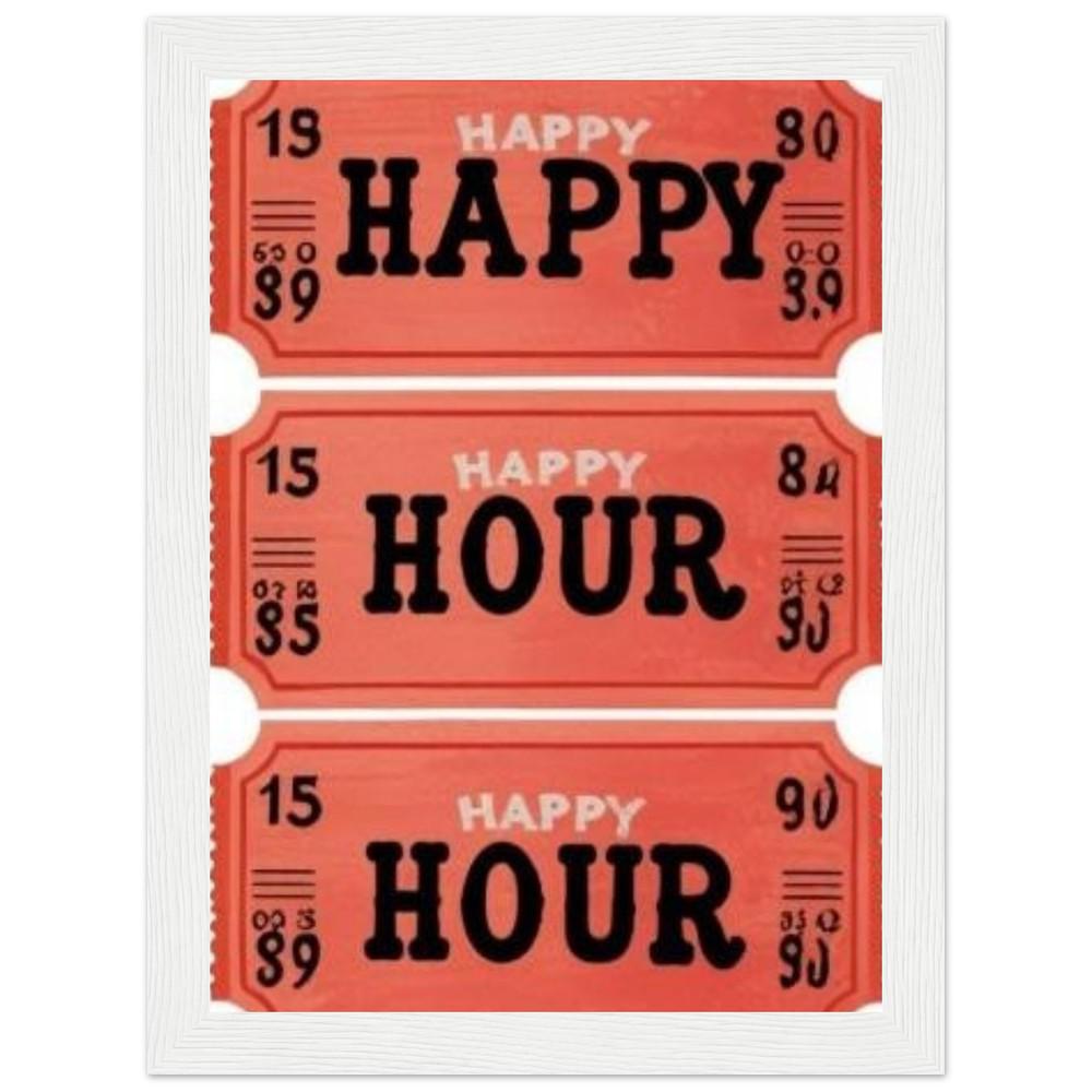 Happy Hour Poster Restaurant Drink Specials Sign & Bar Decor Cocktail ...