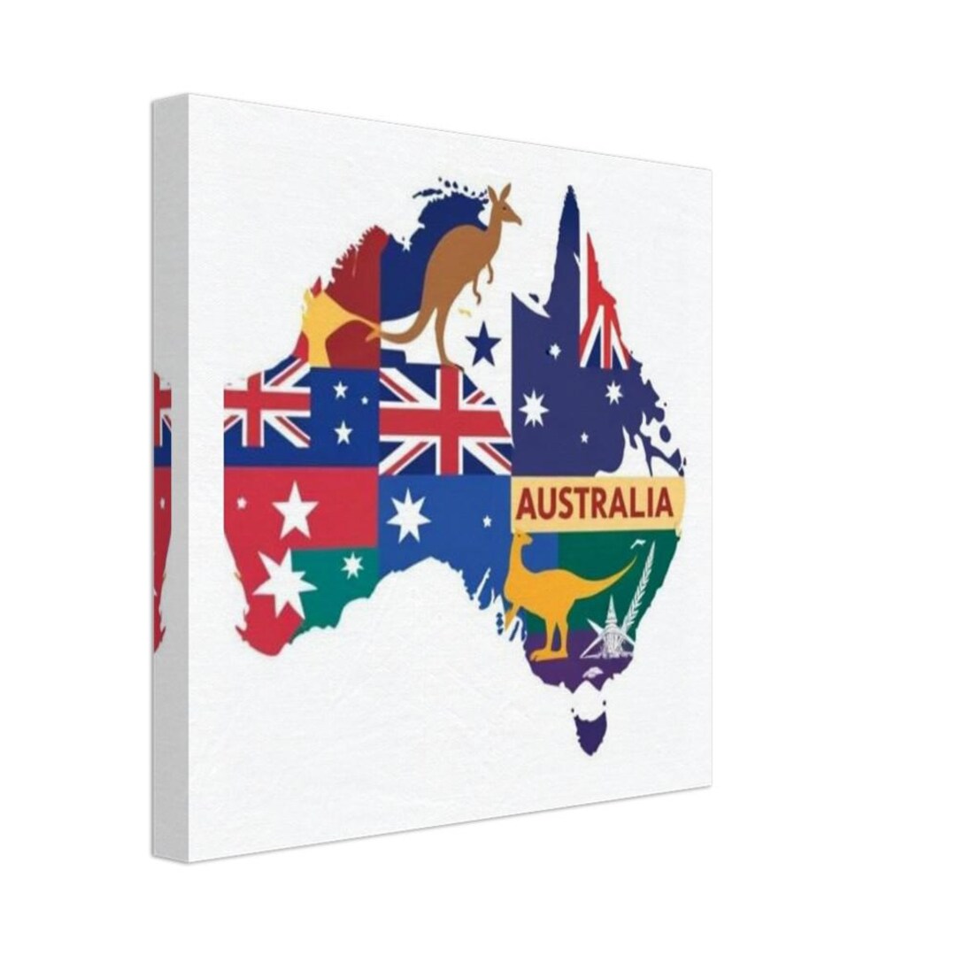 Australia Map Print | Illustrated Map of Australia Poster | Educational ...